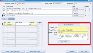 Oracle EBS Forms Personalization: Calculating an Item Value | STR Software
